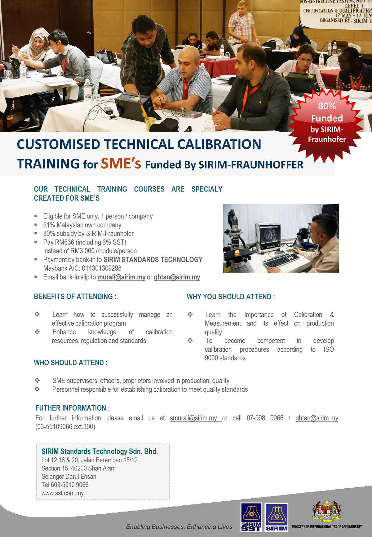 Customized Technical Training for calibration in Malaysia | SIRIM SST