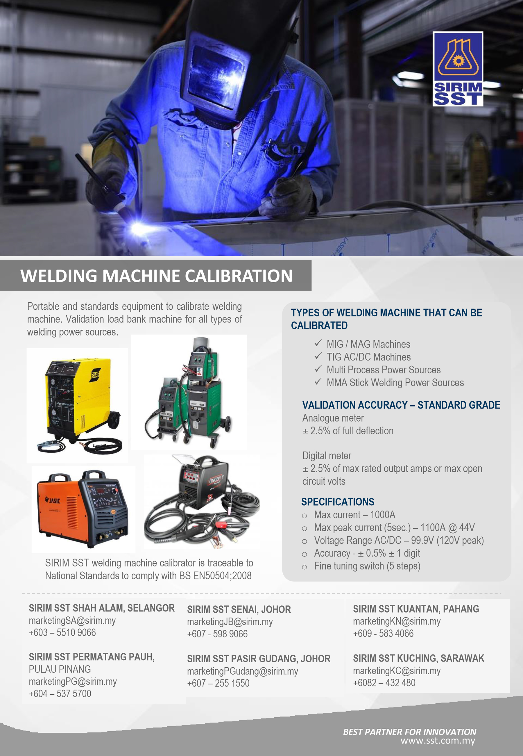 Welding Machine Calibration